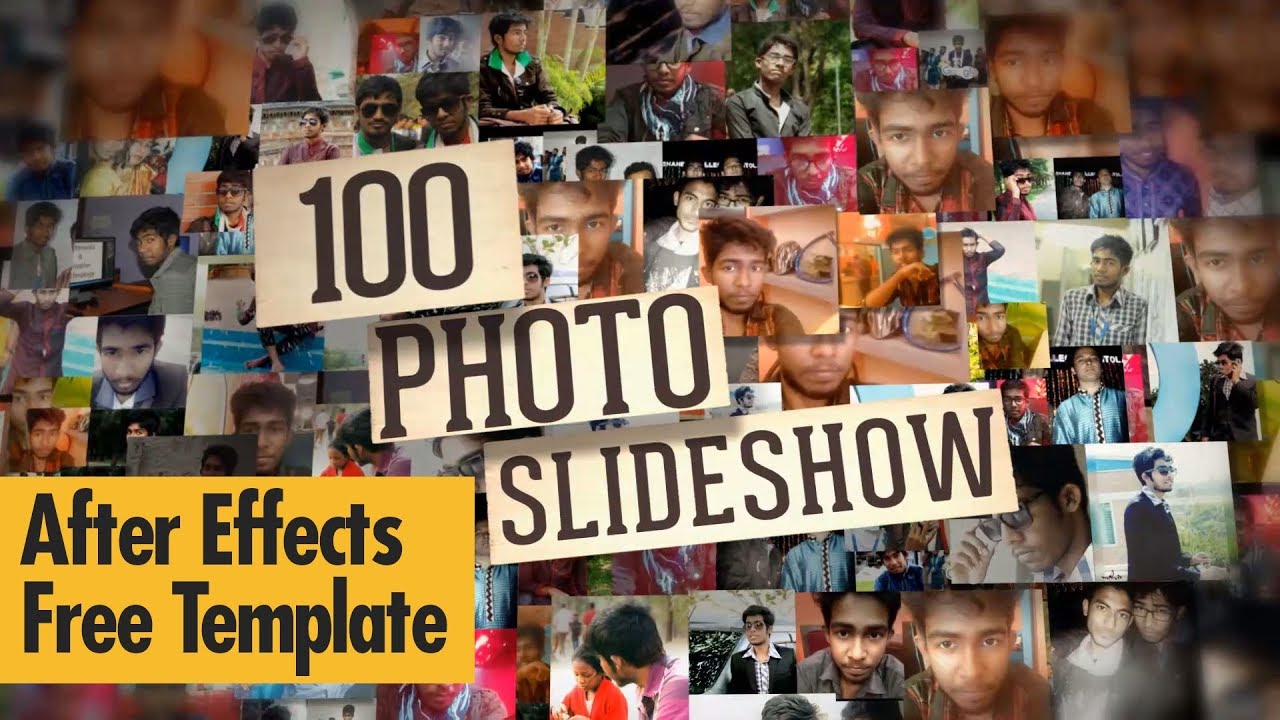 Free 100 Photo Slide Show After Effects Template After Effects Free 